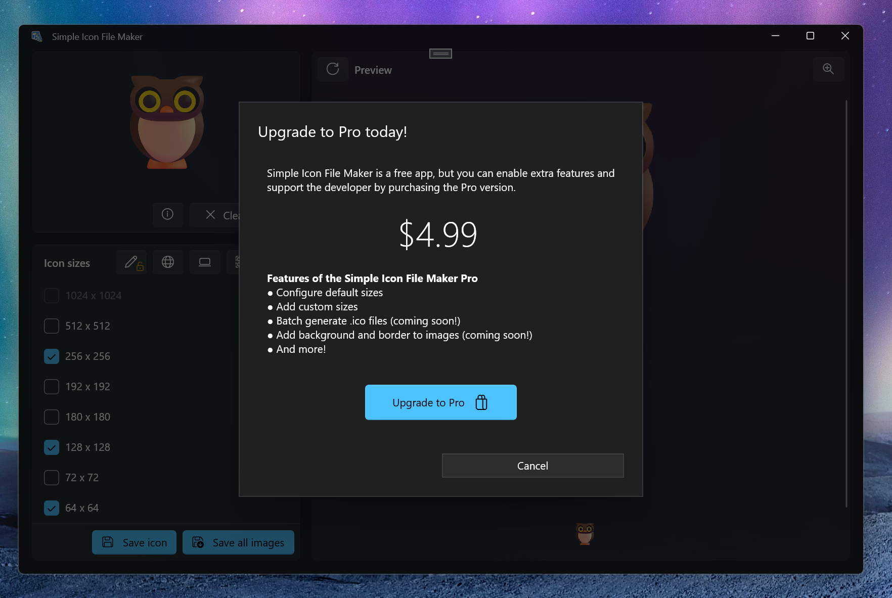 Pro IAP is coming to Simple Icon File Maker – JoeFin Apps